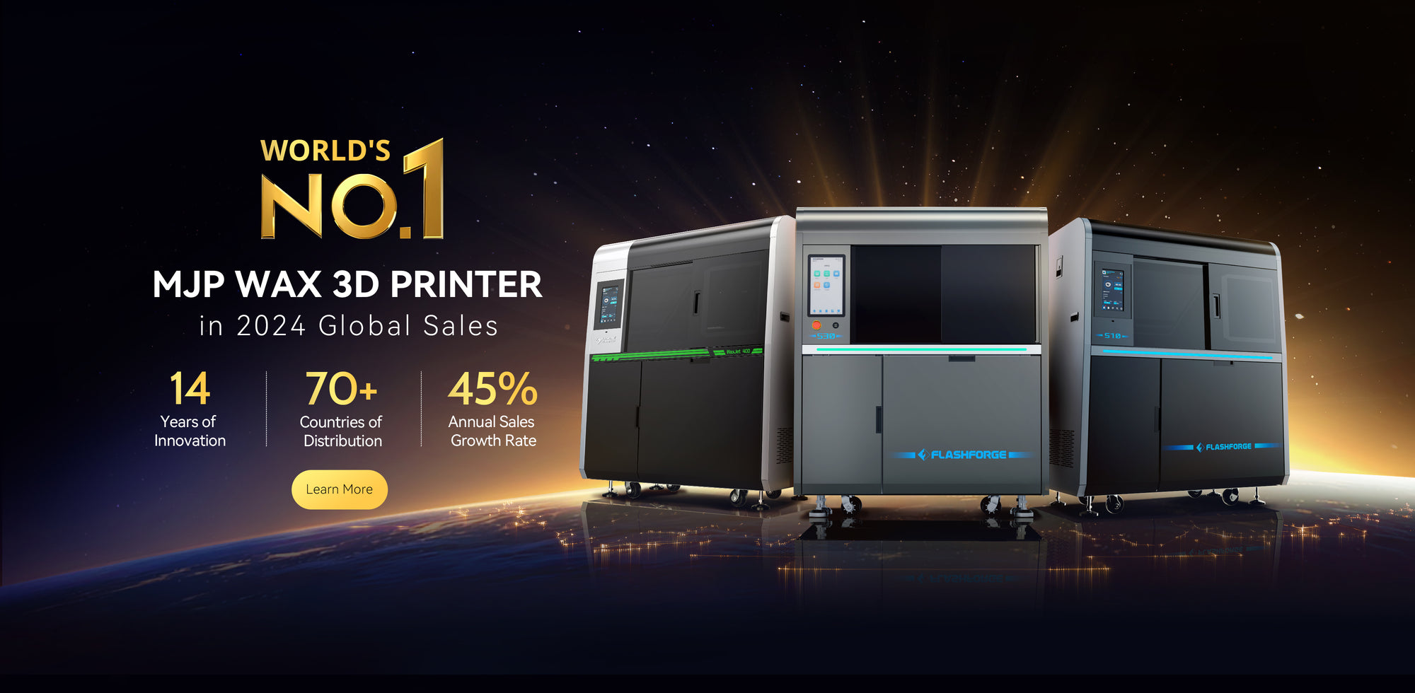 Industrial 3D printers: WaxJet, FDM & DLP for precision manufacturing